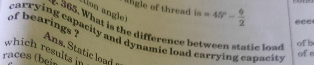 Solved carrying capacity and dynamic load carrying capacity | Chegg.com