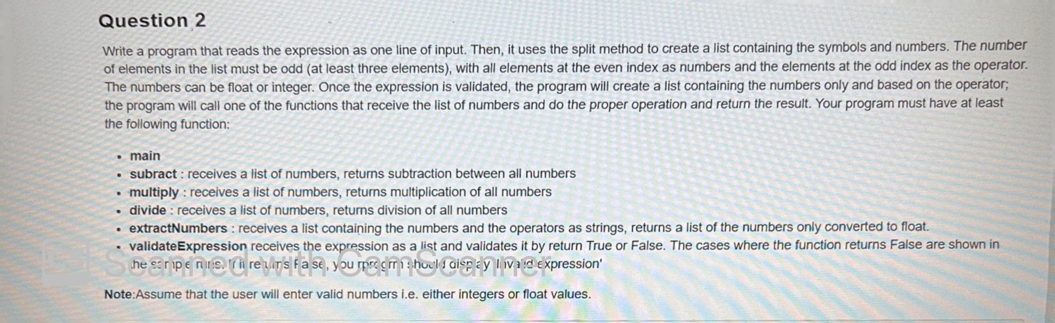 Solved Write a program that reads the expression as one line | Chegg.com