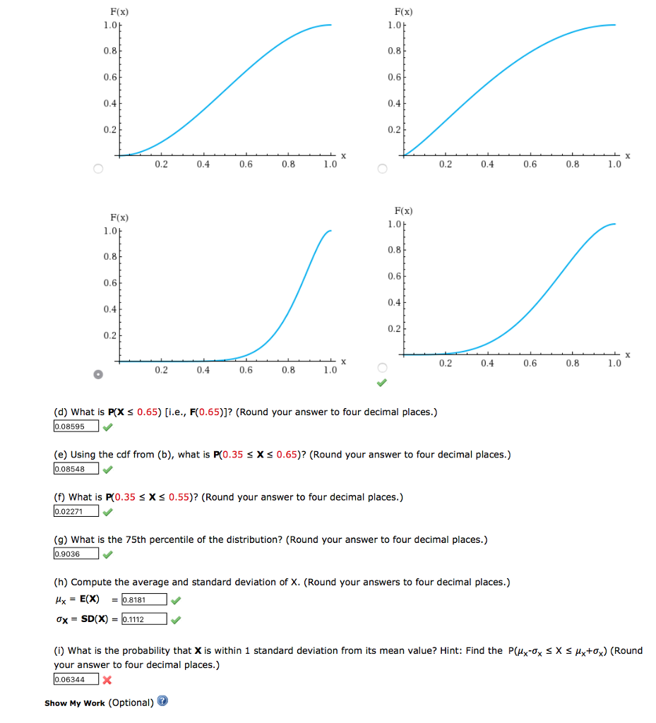 Solved Let X denote the amount of space occupied by an | Chegg.com