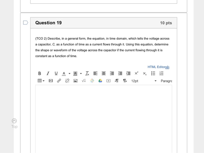 Solved DQuestion 19 10 pts (TCO 2) Describe, in a general | Chegg.com Solved DQuestion 19 10 pts (TCO 2) Describe, in a general | Chegg.com