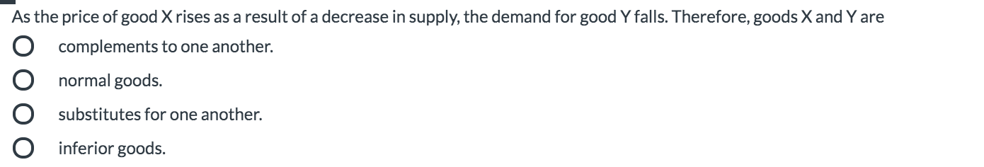 Solved As the price of good Xrises as a result of a decrease | Chegg.com