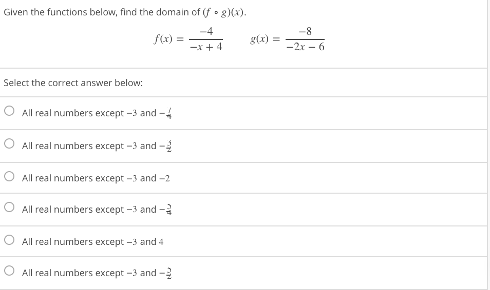 Solved Evaluate composite functions given explicit functions | Chegg.com