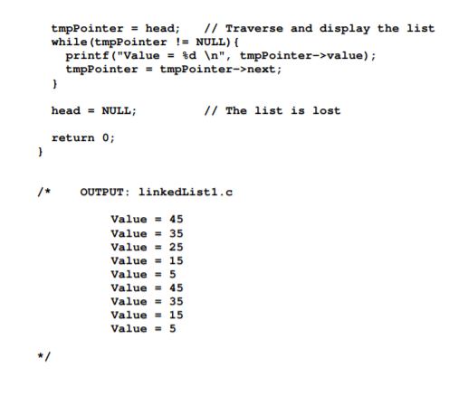Solved Exercise #31: - Modify LinkedList1.c to contain a | Chegg.com