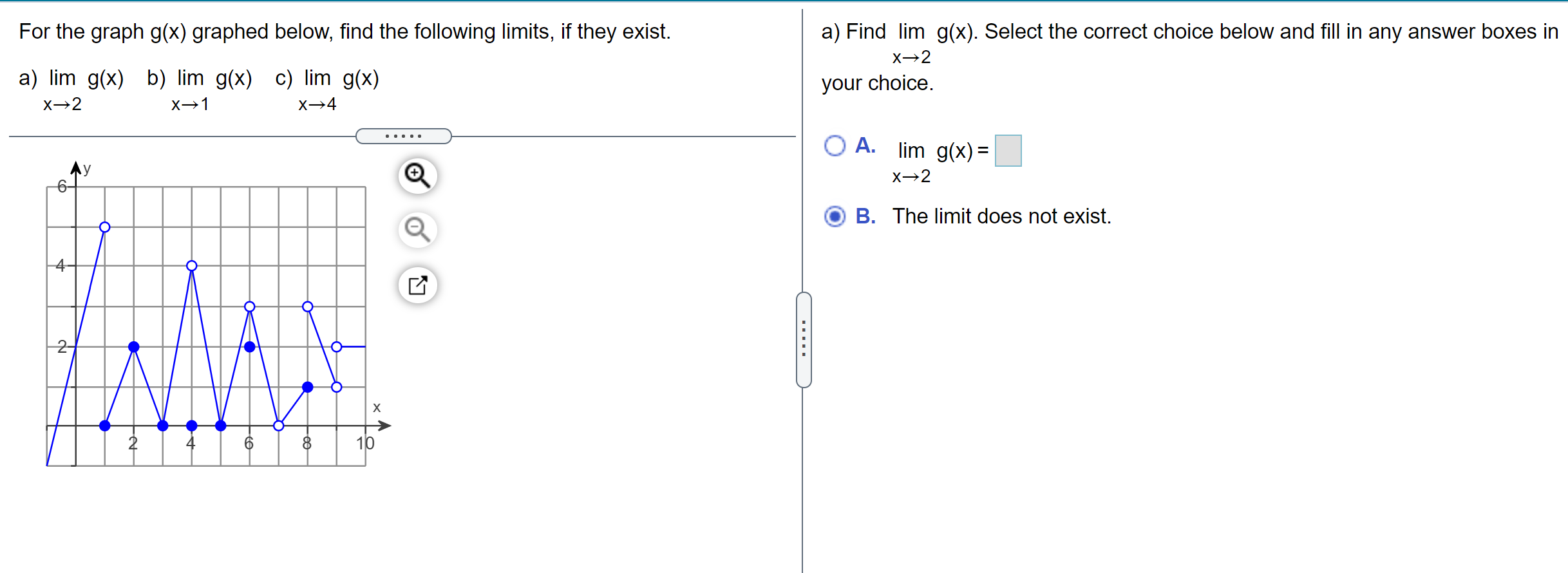 Solved For the graph g(x) graphed below, find the following | Chegg.com