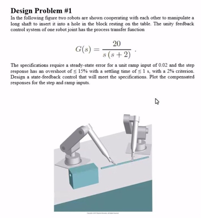 Solved Design Problem #1 In the following figure two robots | Chegg.com