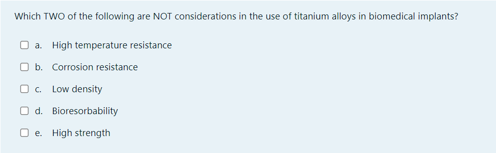 Solved Which TWO of the following are NOT considerations in | Chegg.com