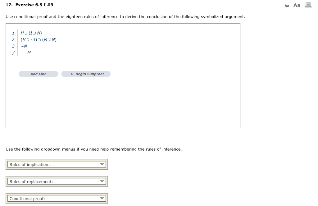 Solved Use conditional proofs and the 18 rules of inference | Chegg.com