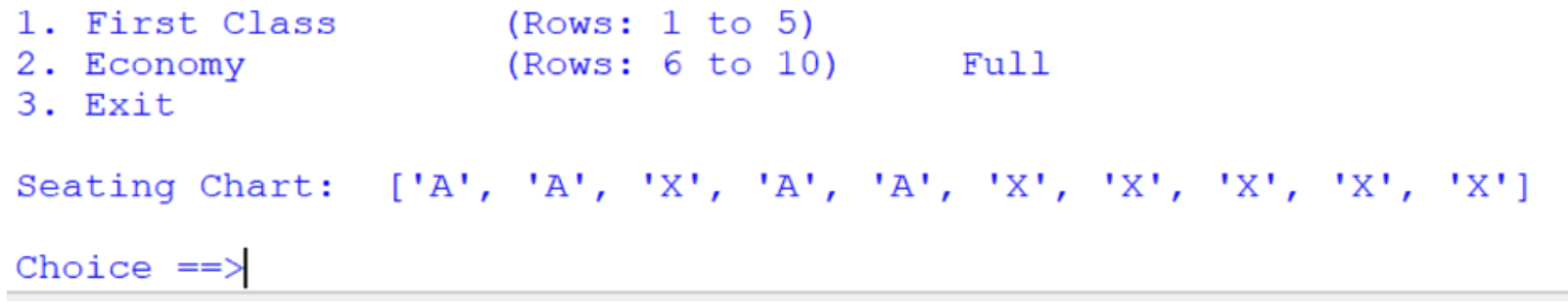 Solved write a program to create an airline reservation | Chegg.com