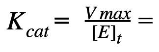 Solved Given the Km and Kcat values calculate Kcat and the | Chegg.com