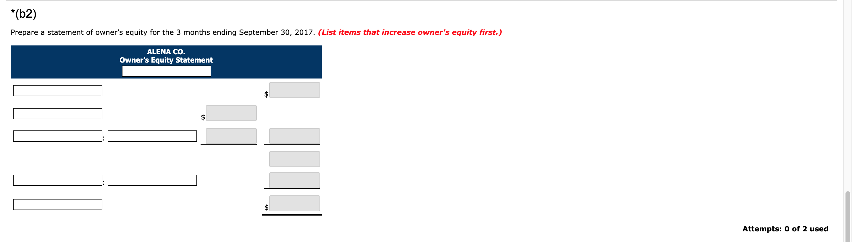 Solved *Problem 3-3A (Part Level Submission) Alena Co. was | Chegg.com