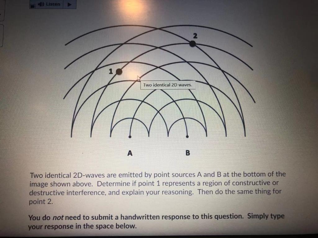 Solved Listen 2 1 Two identical 2D waves. А B Two identical | Chegg.com