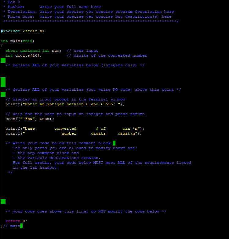Solved Please write in C, I Attached lab 2 to help | Chegg.com