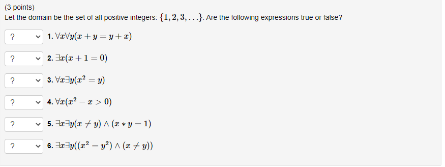Solved (3 points) Let the domain be the set of all positive | Chegg.com