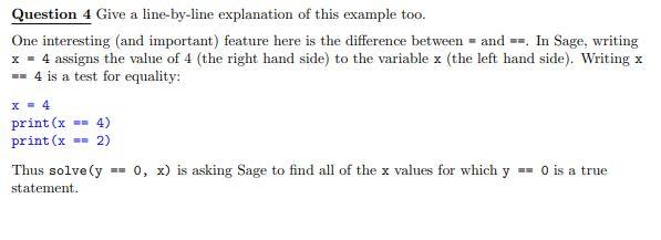 Solved Question 4 Give a line-by-line explanation of this | Chegg.com