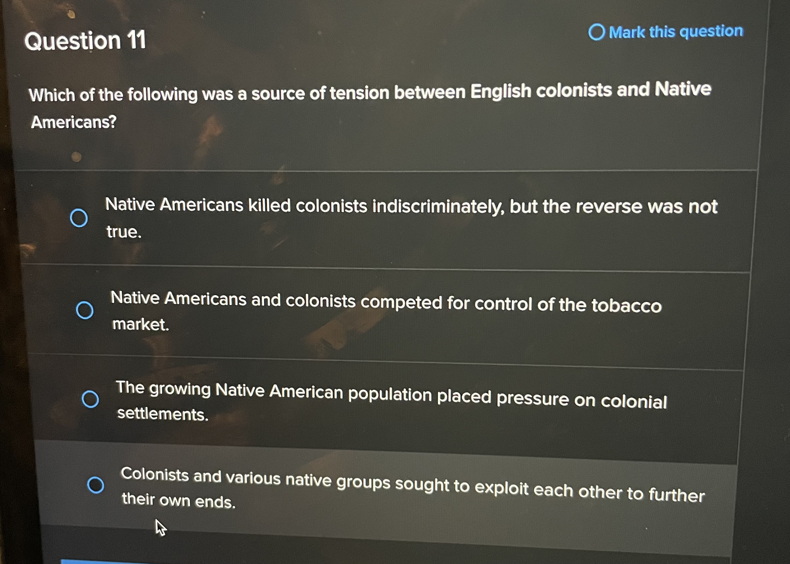 Solved Question 11Mark this questionWhich of the following | Chegg.com