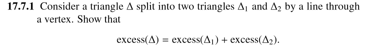 Solved 17.7.1 Consider a triangle A split into two triangles | Chegg.com