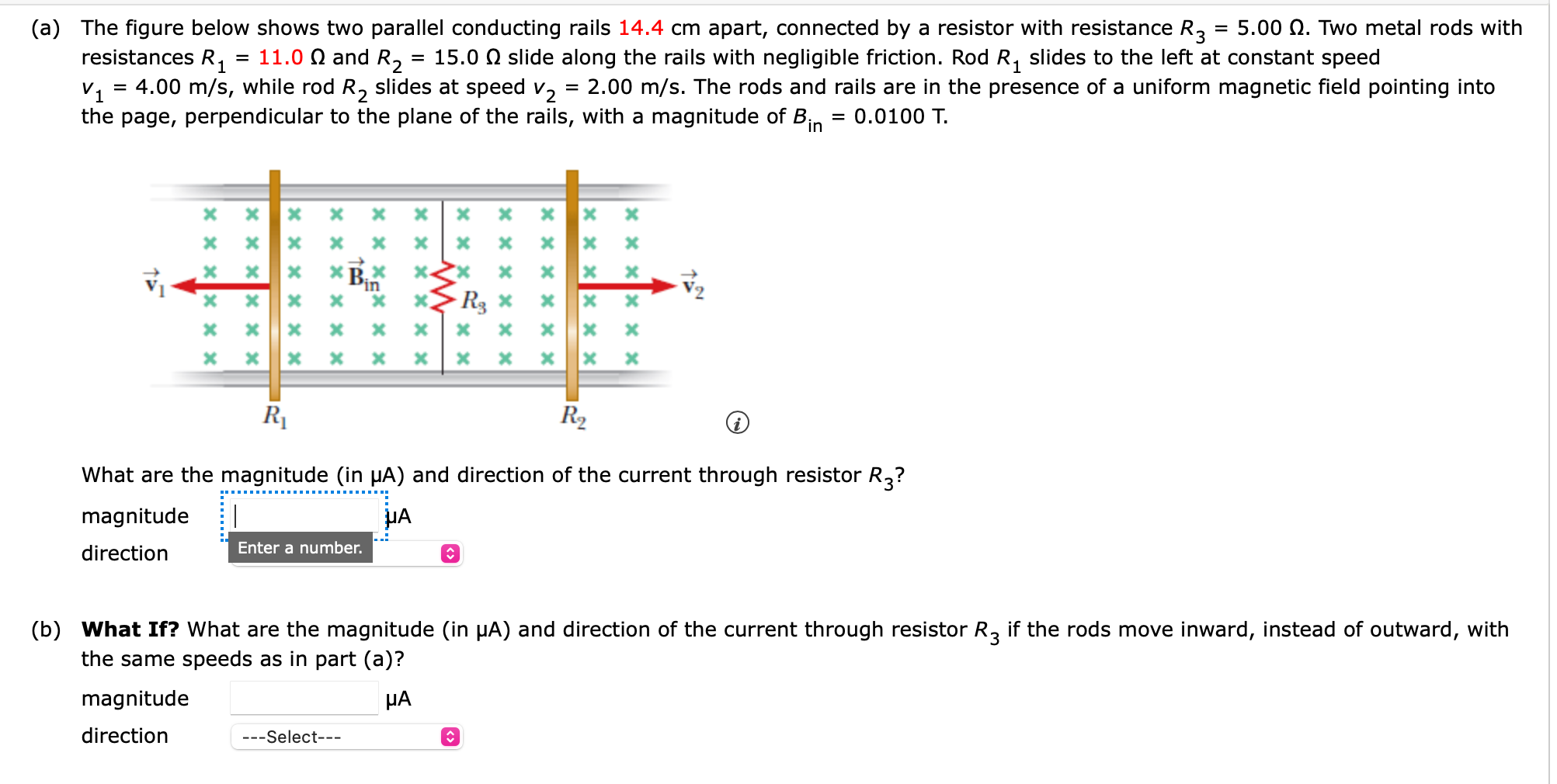 Solved (a) The figure below shows two parallel conducting | Chegg.com