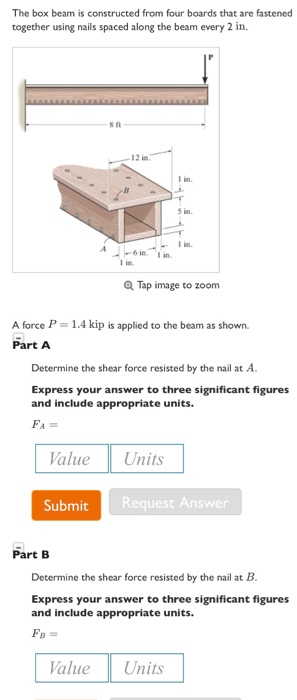 Solved The box beam is constructed from four boards that are | Chegg.com