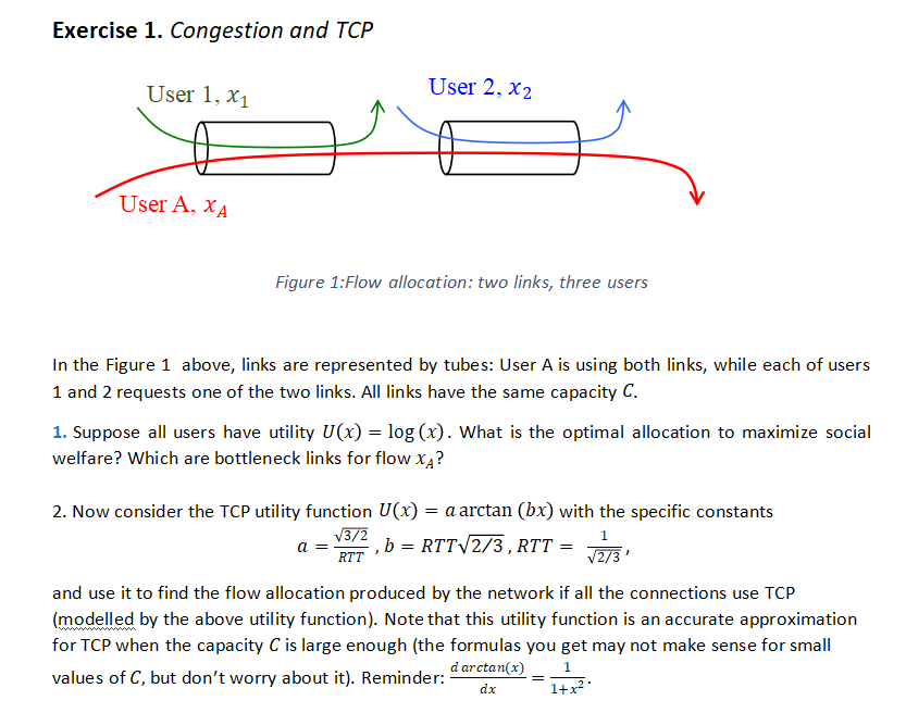 Exercise 1 Congestion And Tcp Figure 1 Flow