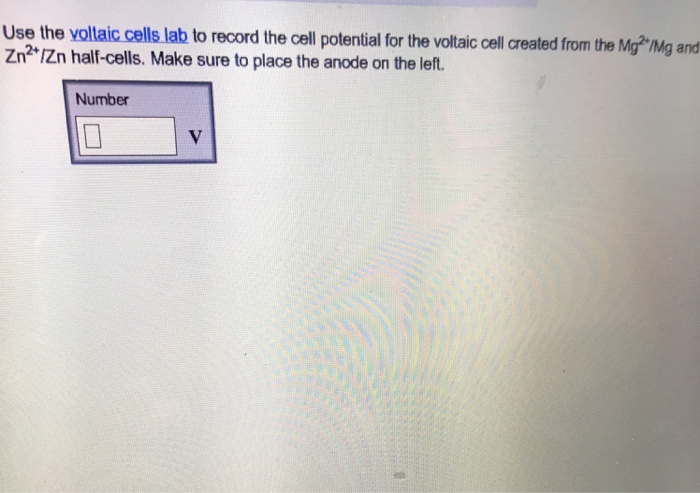 Solved Use the voltaic cells lab to record the cell | Chegg.com Solved Use the voltaic cells lab to record the cell | Chegg.com