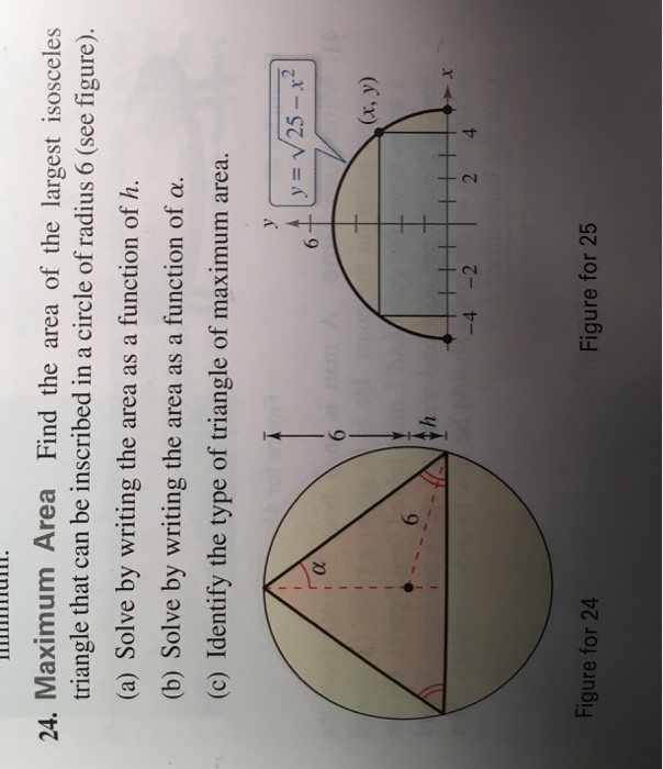 Solved IITruiII. 24. Maximum Area Find the area of the | Chegg.com
