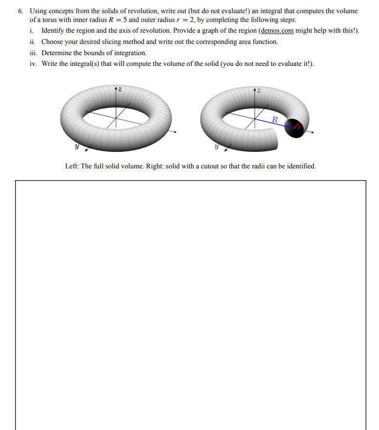 Solved Using concepts from the solids of revolution, write | Chegg.com