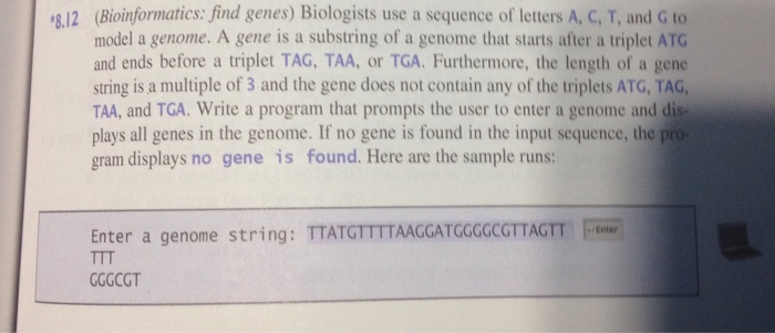 Solved Bioinformatics Find Genes Biologists Use A 9964