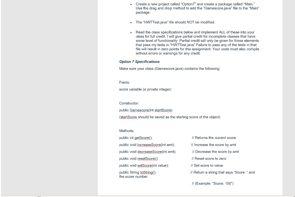 Solved Create a new project called "Option7" and create a | Chegg.com