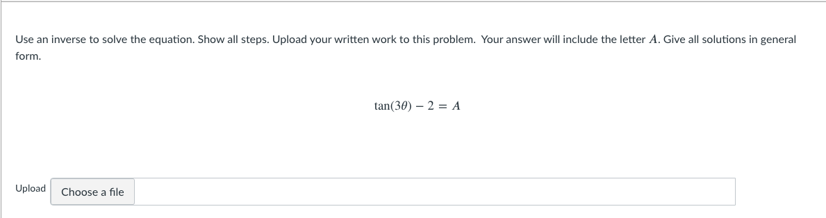 Solved Use an inverse to solve the equation. Show all steps. | Chegg.com