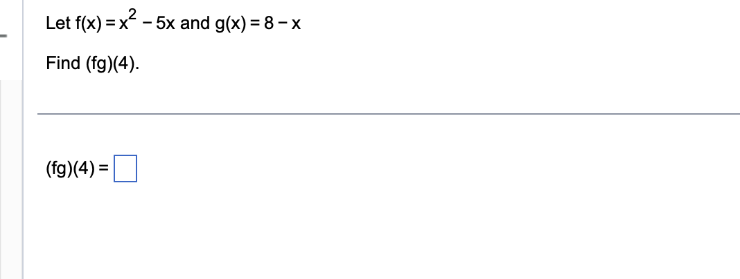 Solved Let f(x)=x2+7x and g(x)=9−x. Find (gf)(x) and (gf)(8) | Chegg.com