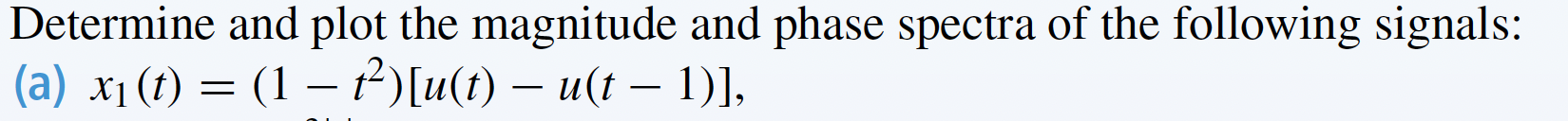 Solved Determine and plot the magnitude and phase spectra of | Chegg.com