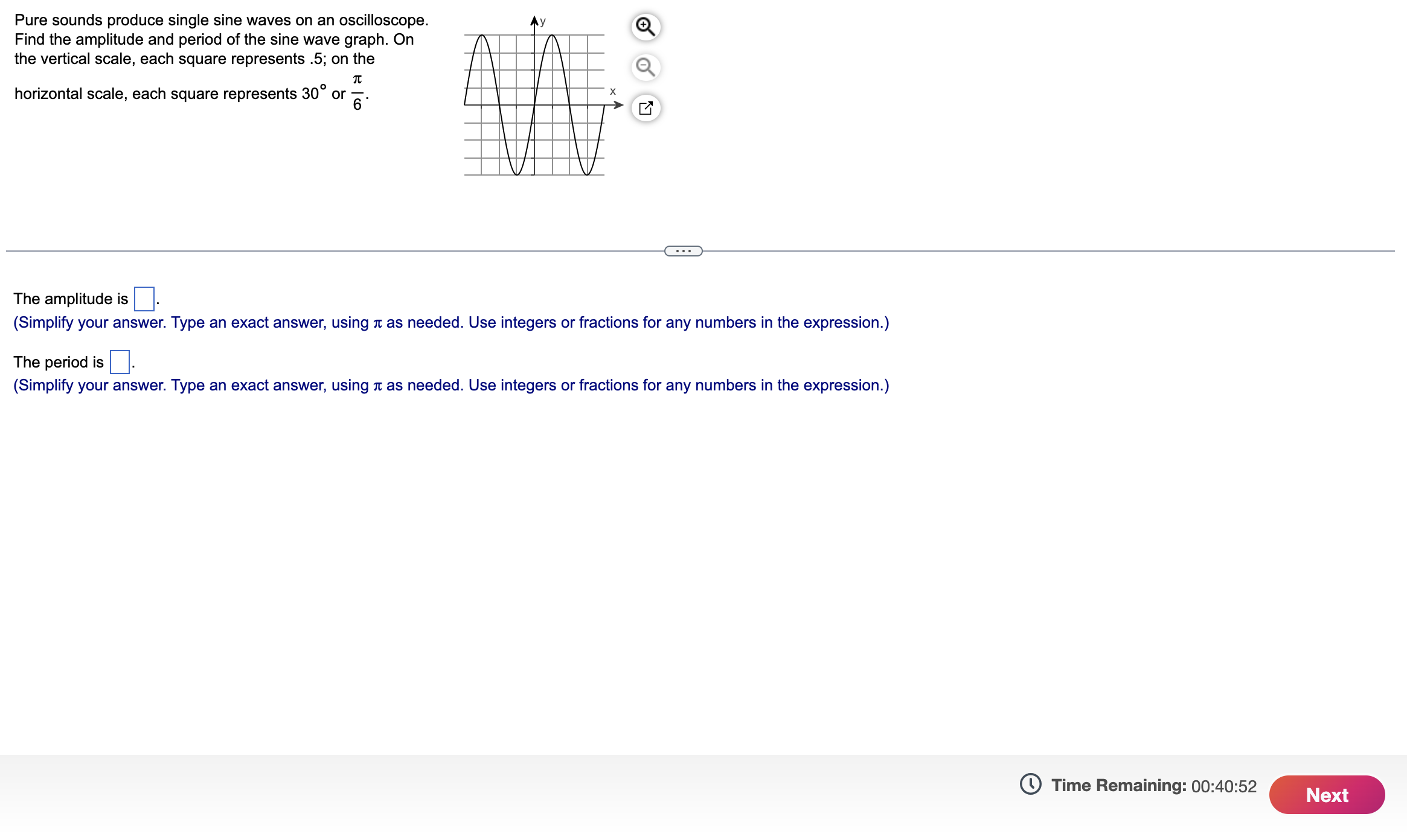 Solved Pure sounds produce single sine waves on an | Chegg.com