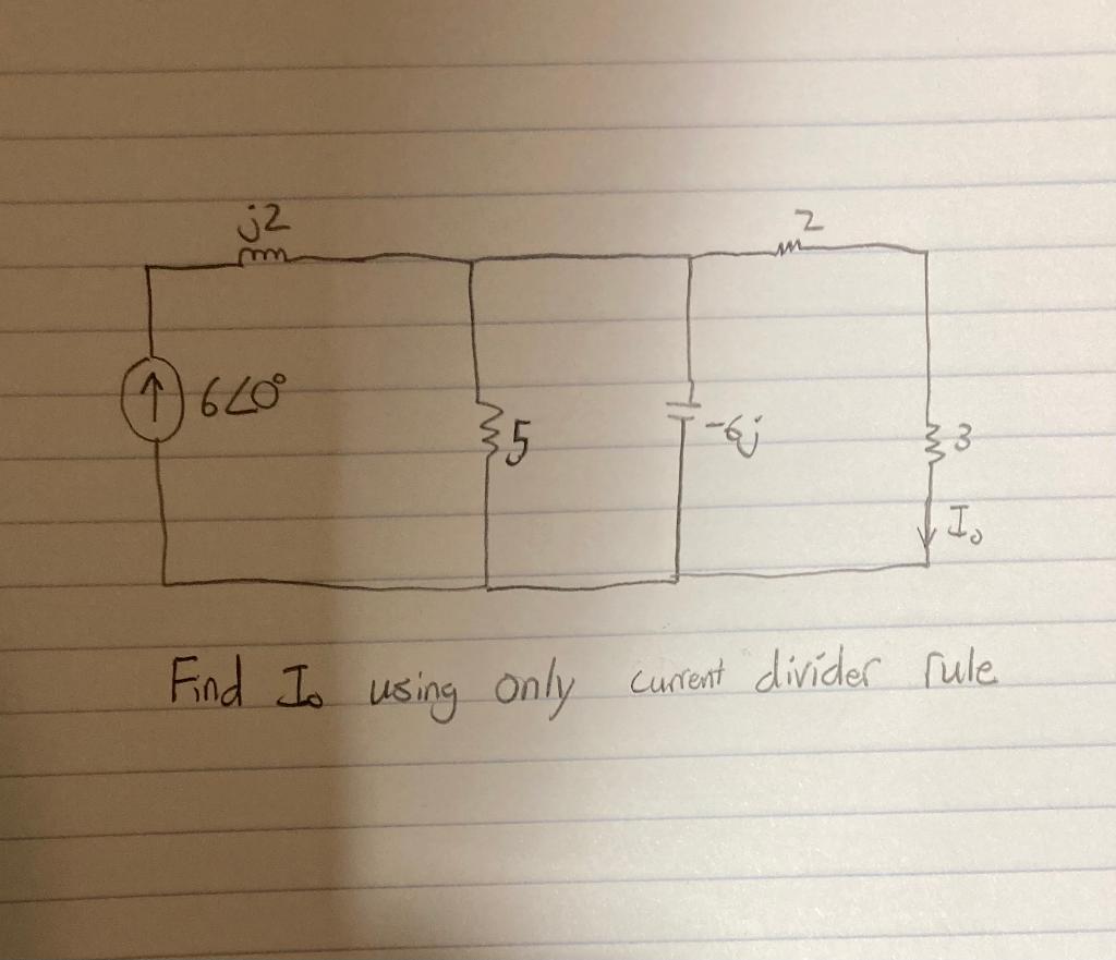 Solved Use Only the Current Divider Rule and Resistor | Chegg.com