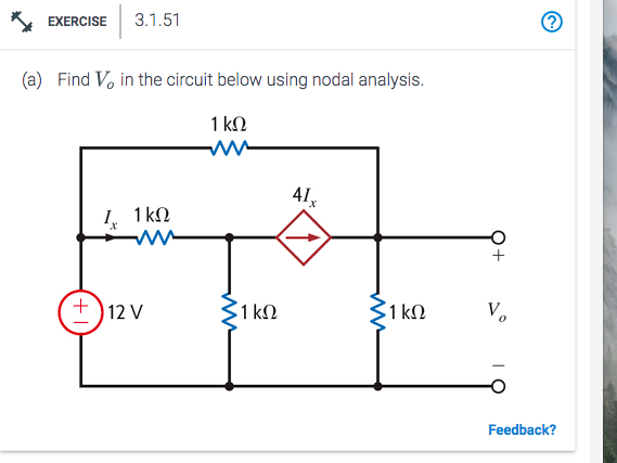 [Solved]: (a) Find Vo in the circuit below using nodal ana