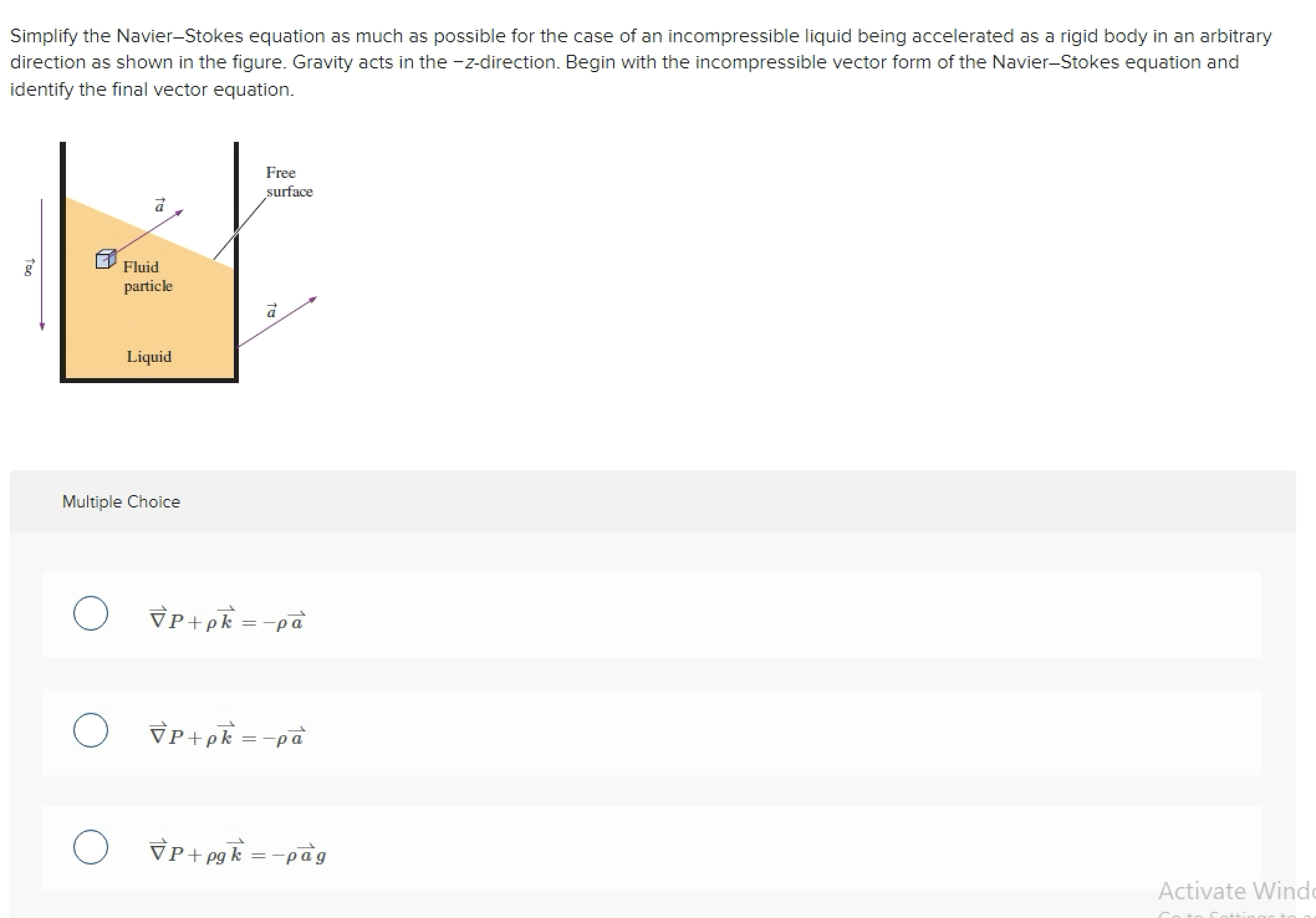 Solved Simplify the Navier-Stokes equation as much as | Chegg.com
