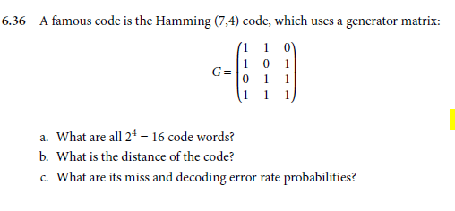 6.34 Generalize the repetition-by-three ECC code to a | Chegg.com