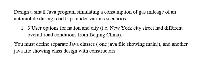 Solved Design A Small Java Program Simulating A Consumption Chegg