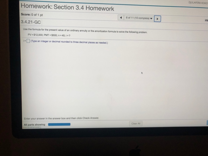 Solved Homework Section 3 4 Homework Djulafera Koko Score