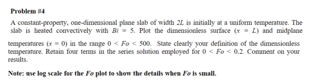 Solved A constant-property, one-dimensional plane slab of | Chegg.com