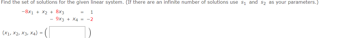 Solved Find the set of solutions for the given linear | Chegg.com