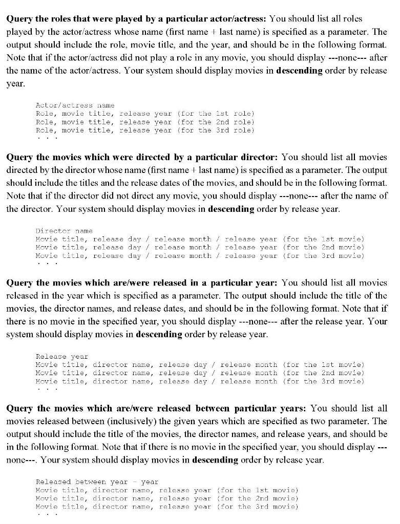Solved In this part, you are supposed to implement a Java | Chegg.com