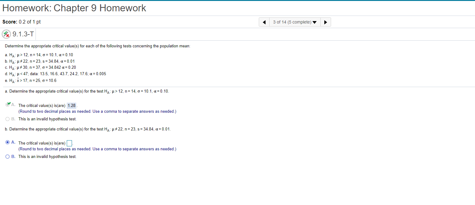 Solved Homework: Chapter 9 Homework Score: 0.2 of 1 pt 3 of | Chegg.com