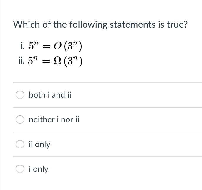 Solved Which of the following statements is true? both i and | Chegg.com