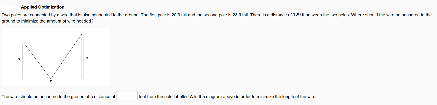 Solved Applied Optimization Two poles are connected by a | Chegg.com
