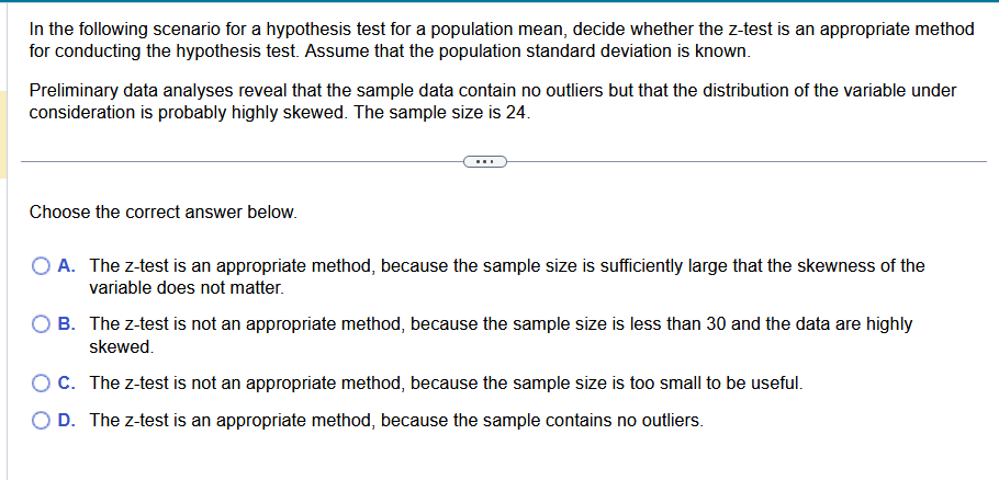Solved In the following scenario for a hypothesis test for a | Chegg.com