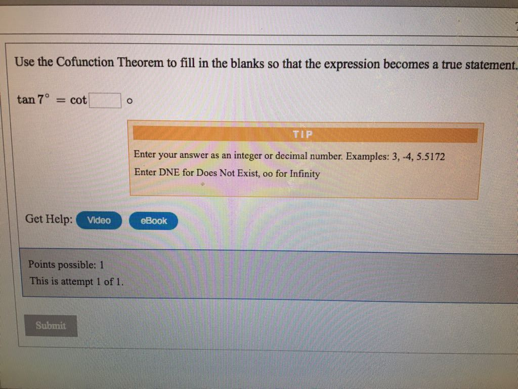Solved Use the Cofunction Theorem to fill in the blanks so | Chegg.com