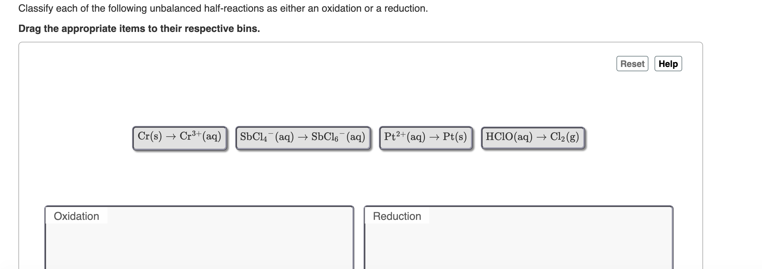 Solved Classify each of the following unbalanced | Chegg.com