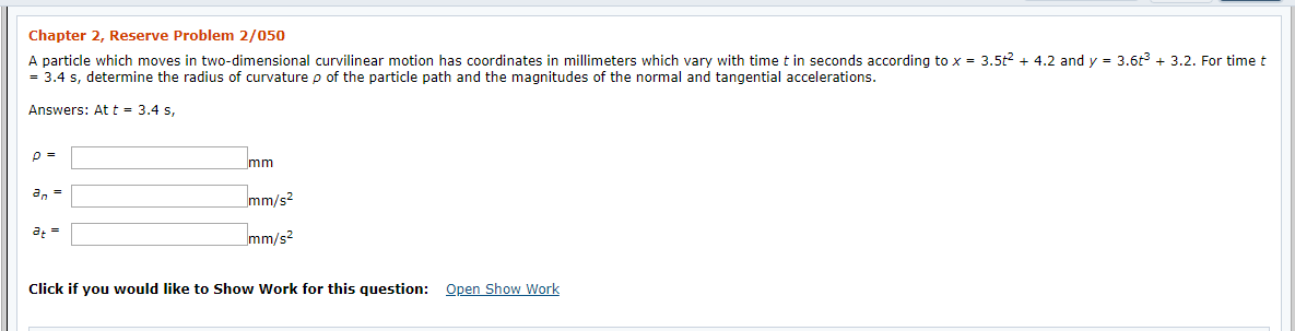 Solved A particle which moves in two-dimensional curvilinear | Chegg.com