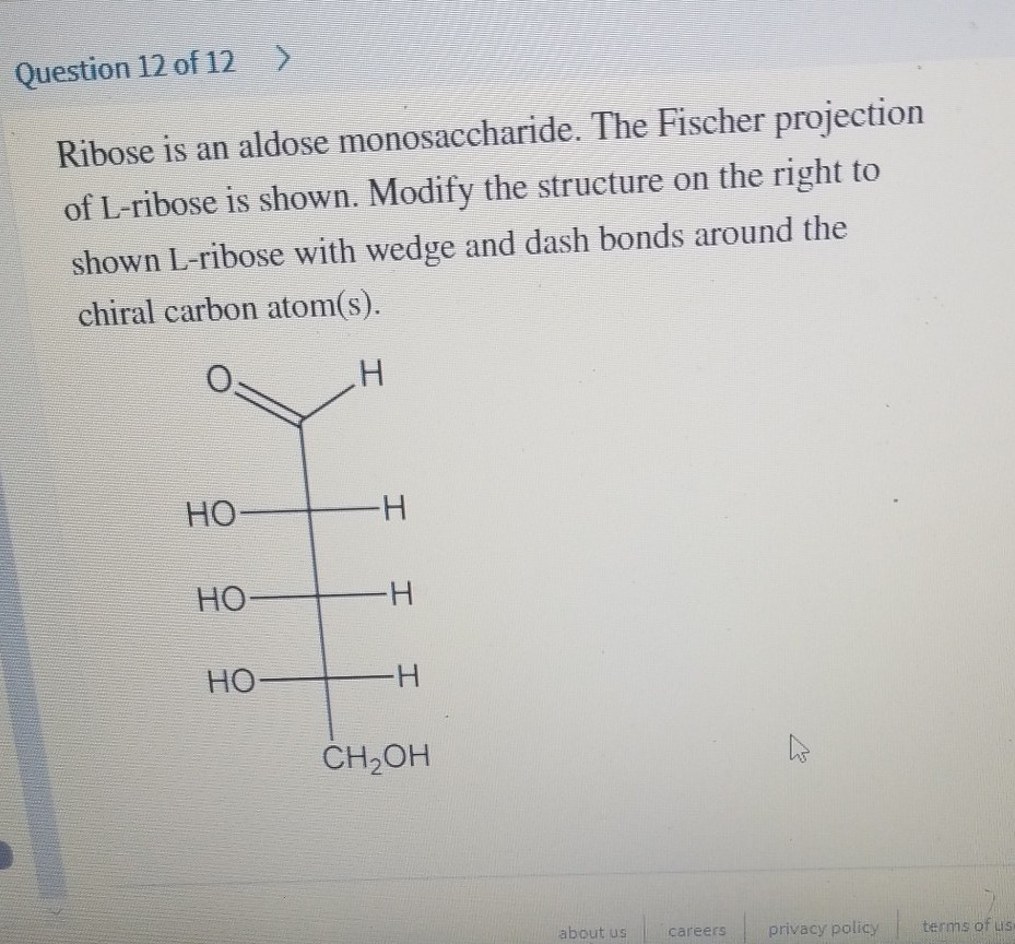 Solved Question 12 of 12 ) Ribose is an aldose | Chegg.com