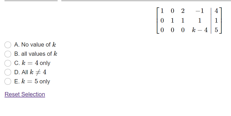 Solved Q: Find the value(s) for k for which the system | Chegg.com